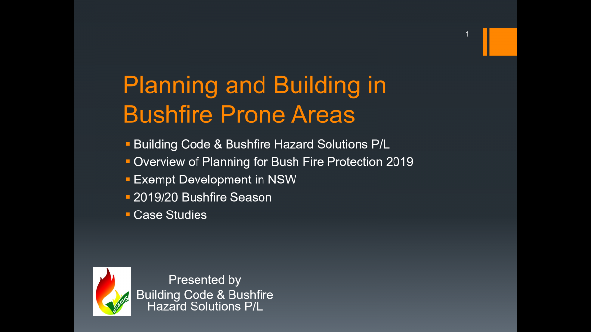 Bushfire Planning Legislation Presentation April 2020 - ASBC ...